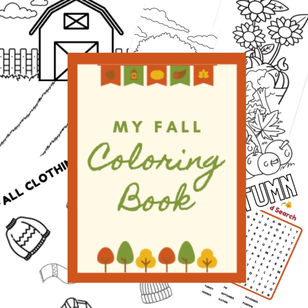 FALL Coloring and Activity Book - Etsy
