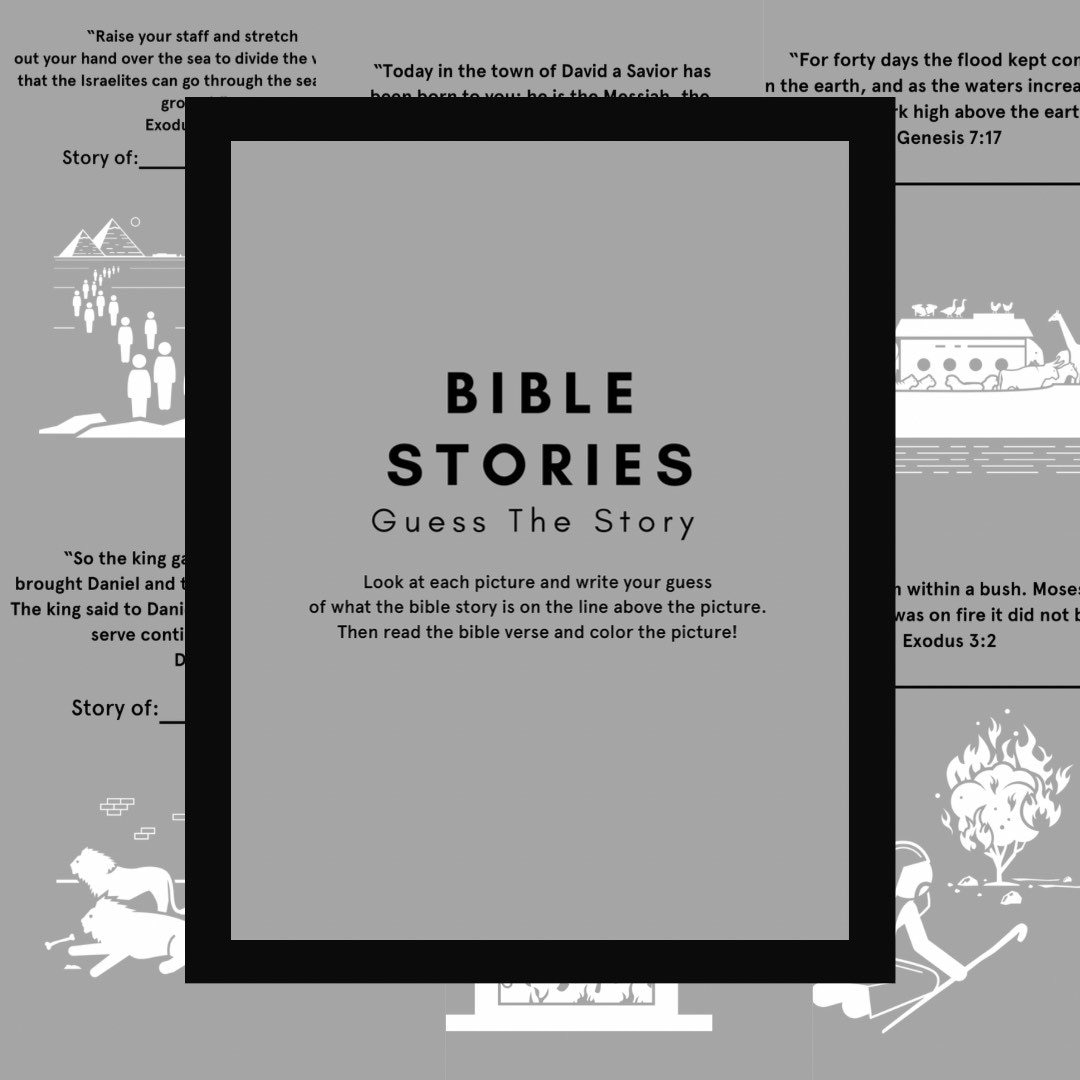 Bible Guessing Game and Coloring Sheet Bundle - Etsy