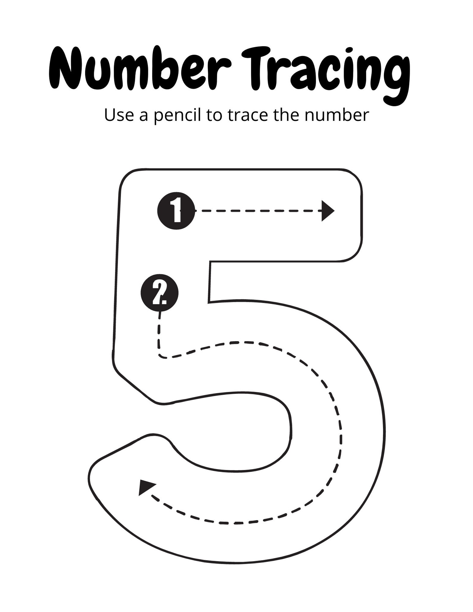Number Tracing 1-5 - Etsy