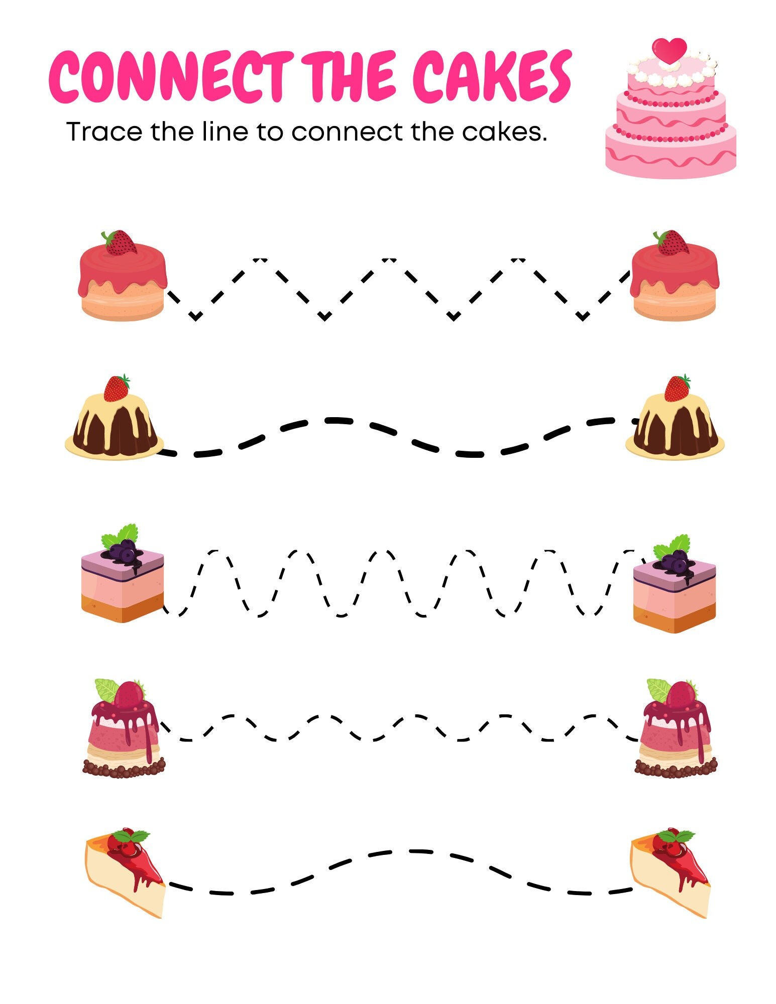 Cake Tracing Practice - Etsy