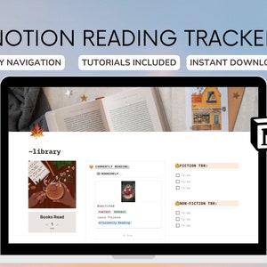 Autumn-themed Notion Reading Journal Notion Template Fall - Etsy