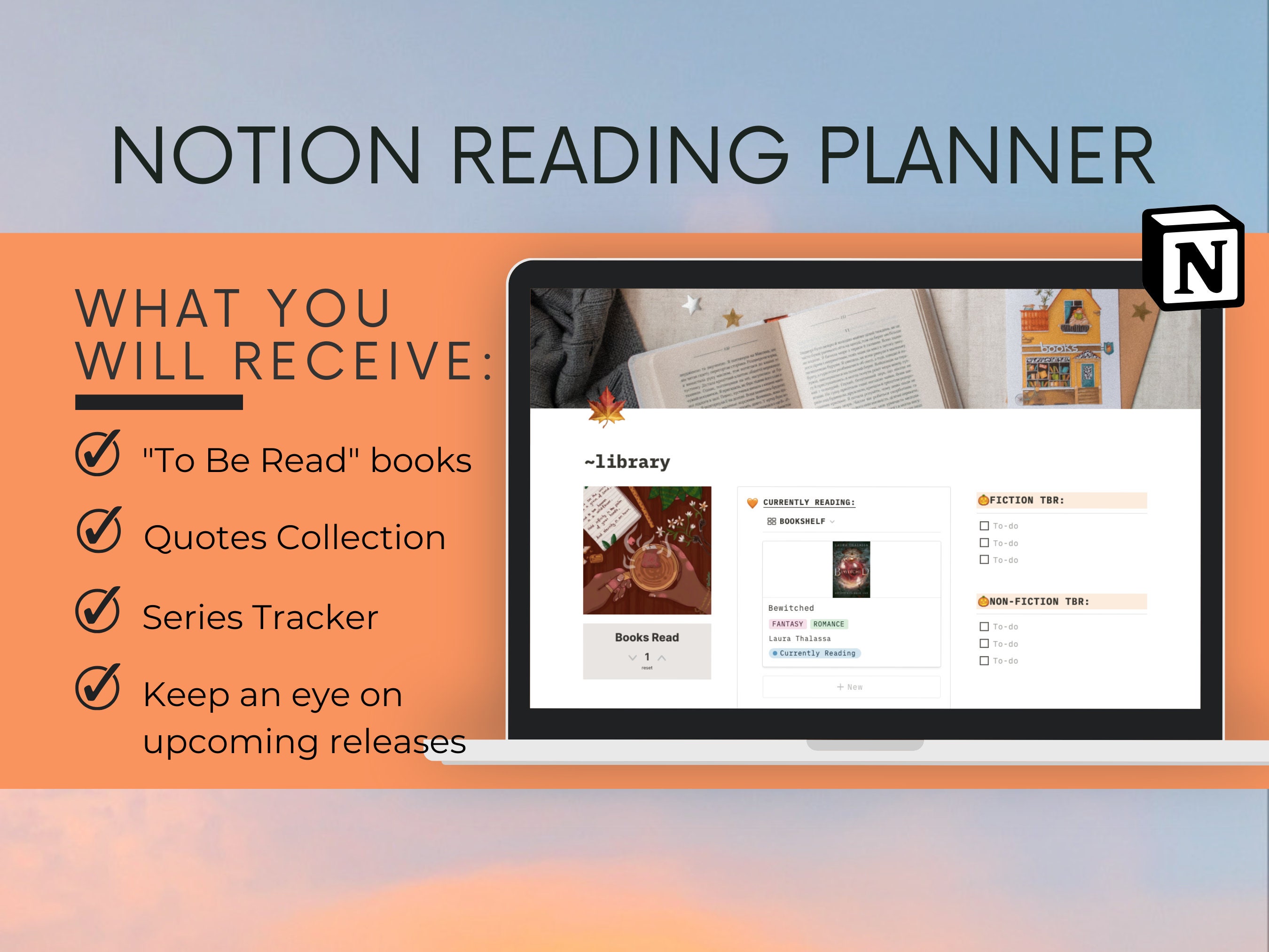 Autumn-themed Notion Reading Journal Notion Template Fall - Etsy