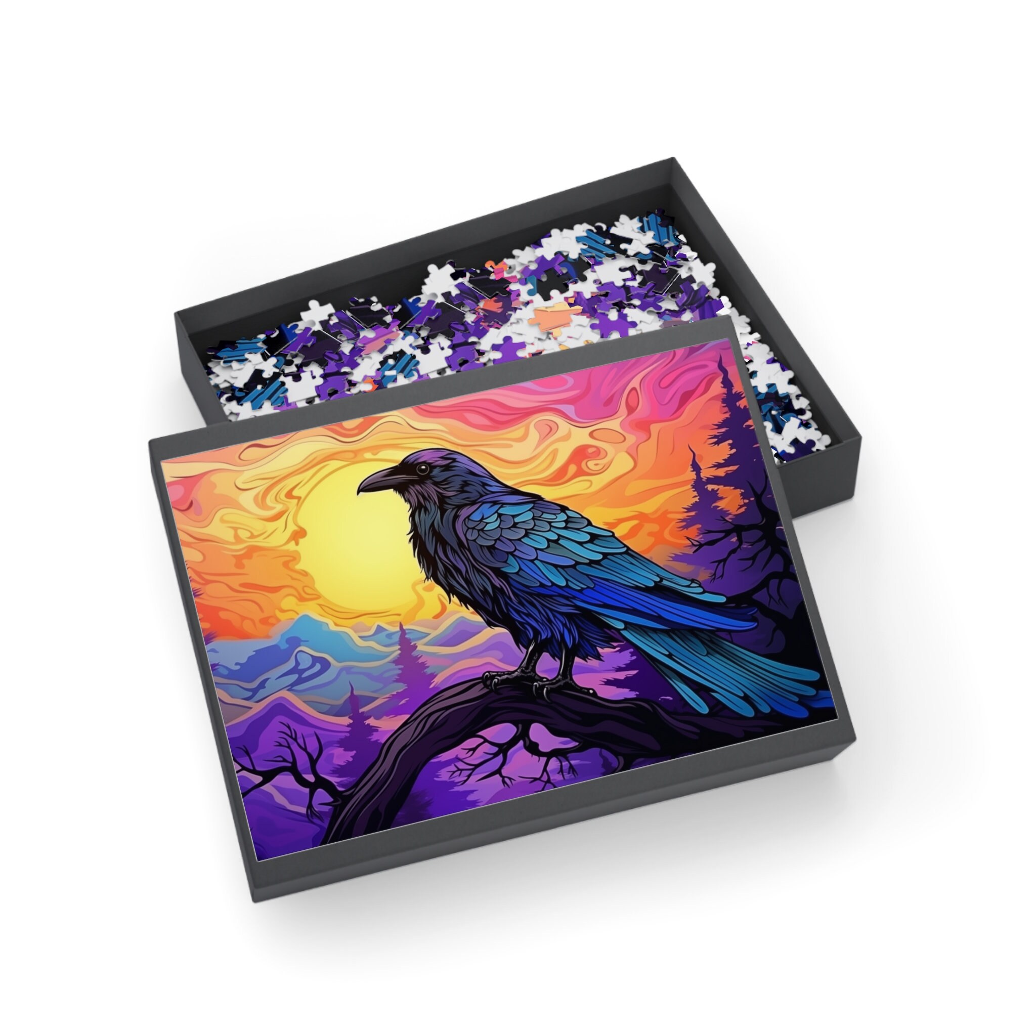 Umbra the Psychedelic Raven Animal Puzzle, Nature Puzzles, Puzzles for ...