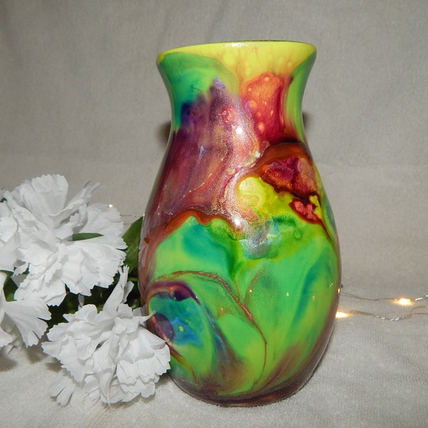 Alcohol Ink Vase - Etsy