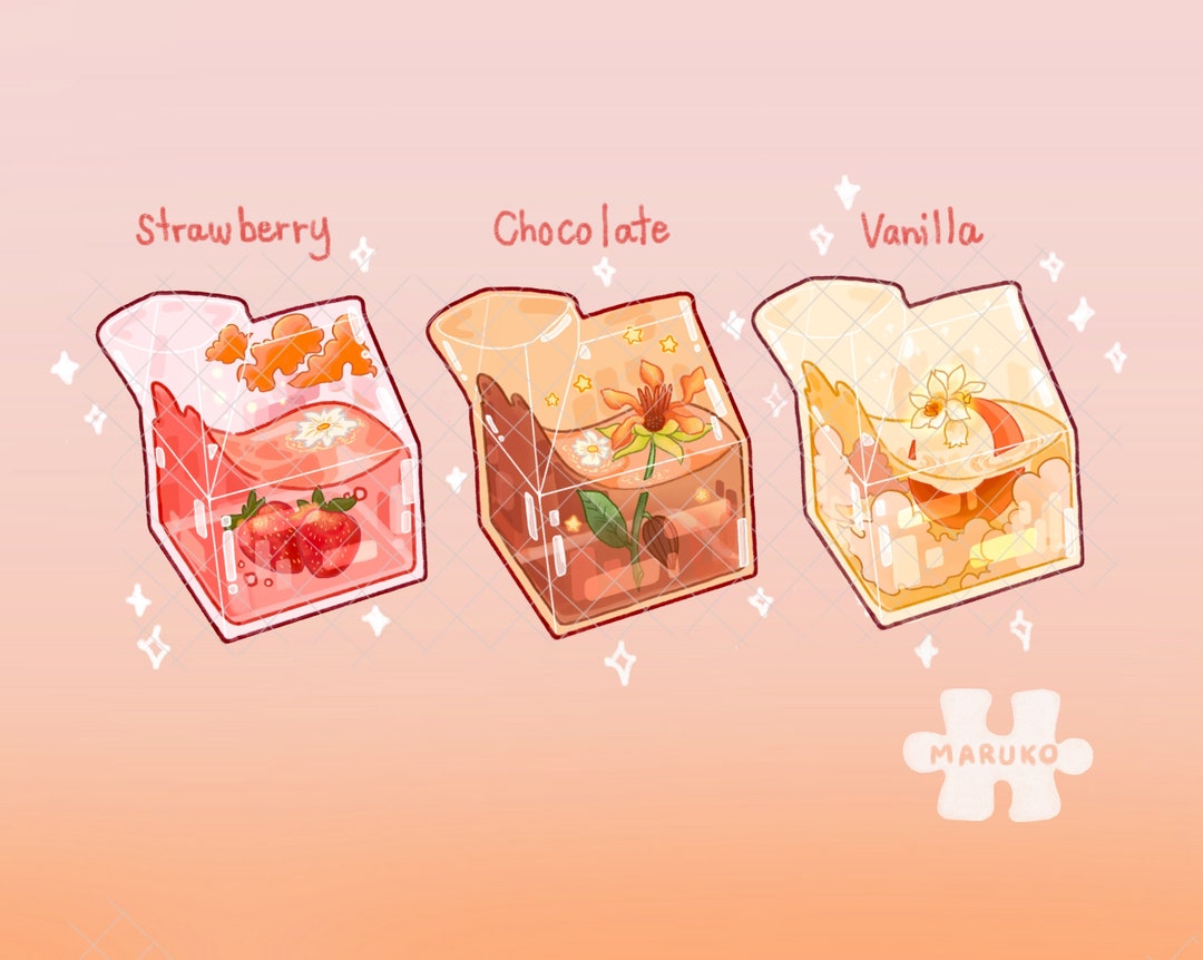 Kawaii Milk Carton Clipart, Cute ,planner, Bullet Journal - Etsy