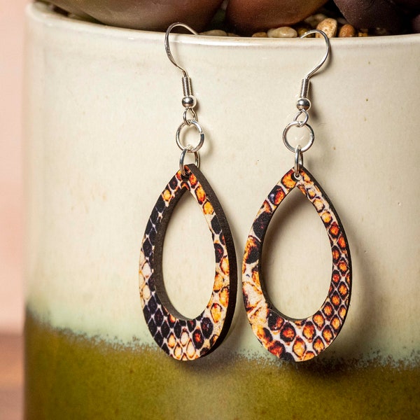 Snakeskin Earrings - Etsy