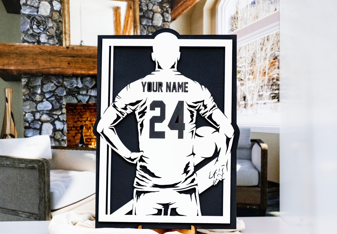 Soccer Sign, Soccer Player Wall Decor, Soccer Fan Custom Gift, Soccer ...