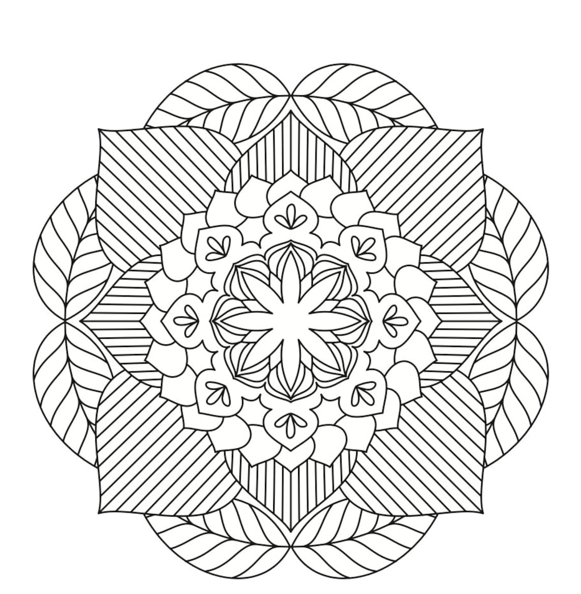 Floral Mandela Coloring Pages Starter Bundle Version 4 - Etsy