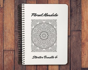 Floral Mandela Coloring Pages Starter Bundle Version 1 - Etsy