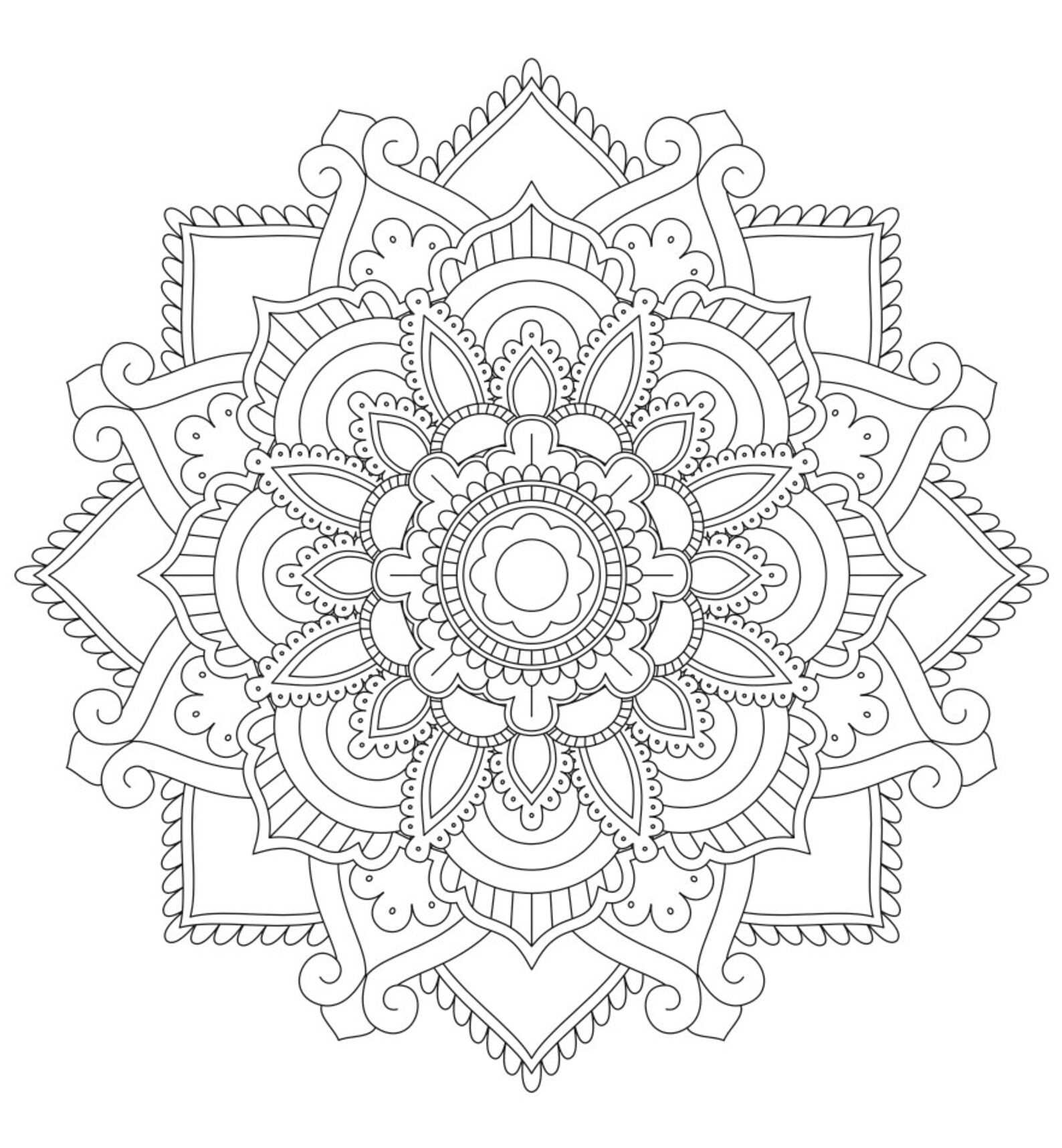 Floral Mandela Coloring Pages Starter Bundle Version 3 | Etsy