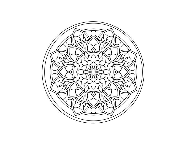 Floral Mandela Coloring Pages Starter Bundle Version 3 - Etsy