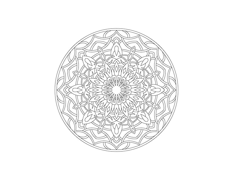 Floral Mandela Coloring Pages Starter Bundle Version 2 - Etsy