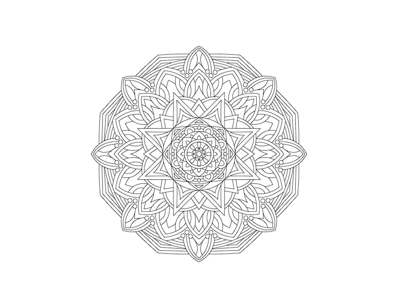 Floral Mandela Coloring Pages Starter Bundle Version 2 - Etsy