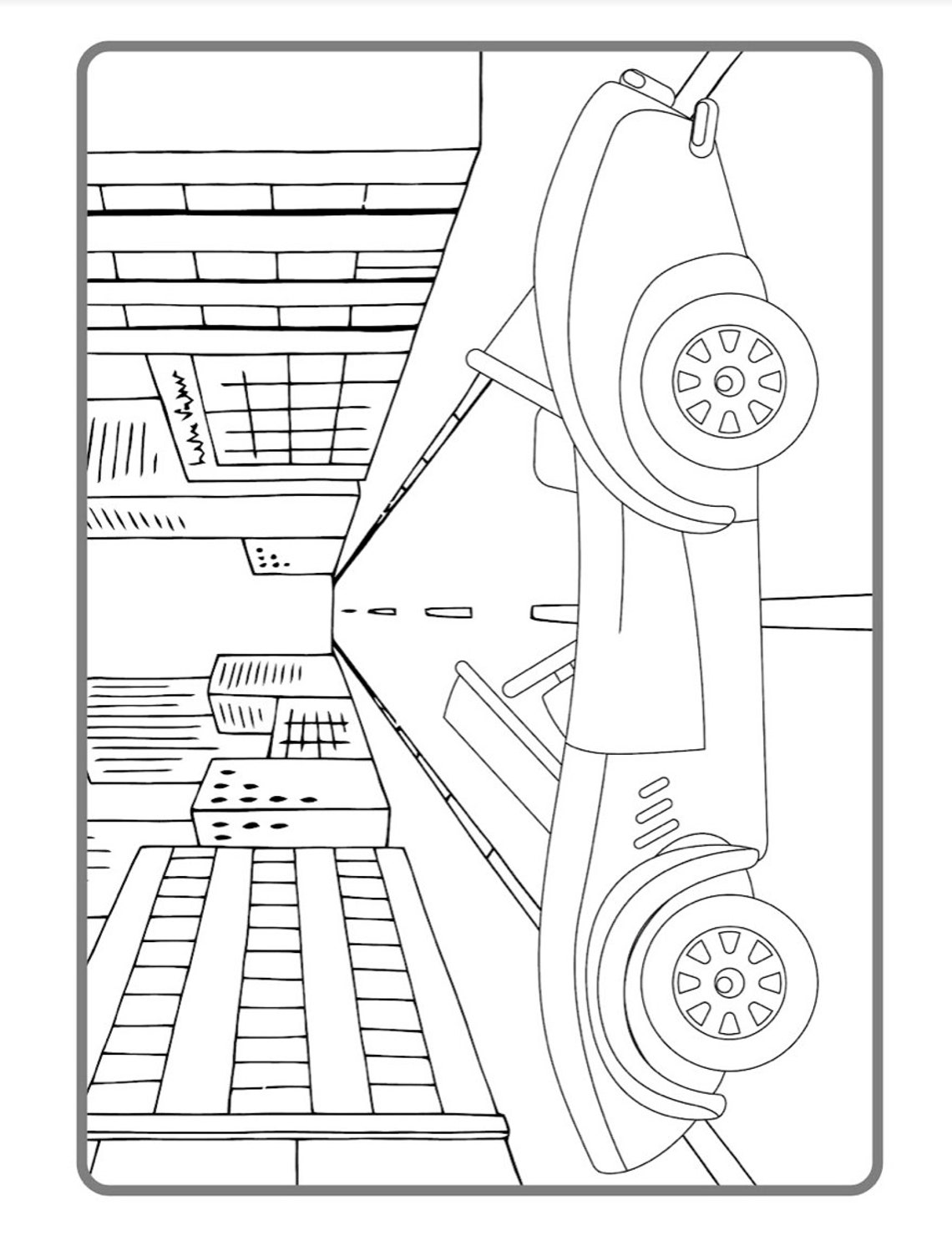 85 Cars/vehicle Kids Coloring Pages - Etsy