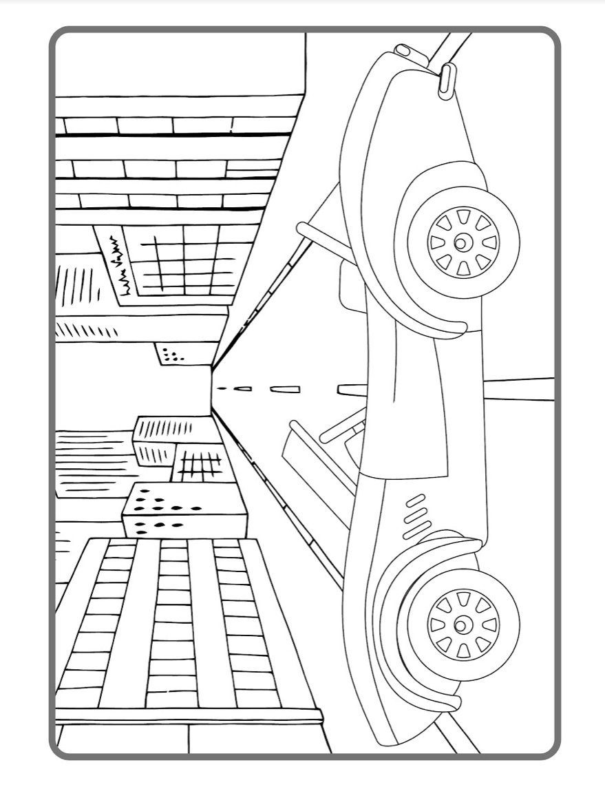 85 Cars/vehicle Kids Coloring Pages - Etsy Canada