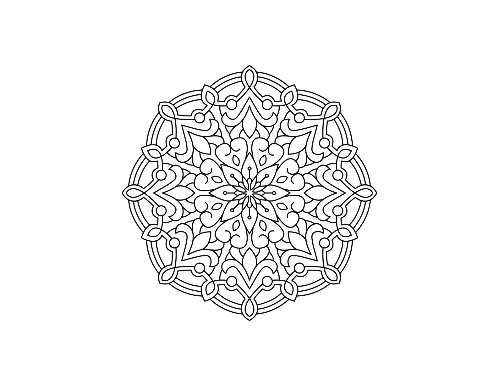 Floral Mandela Coloring Pages Starter Bundle Version 3 - Etsy