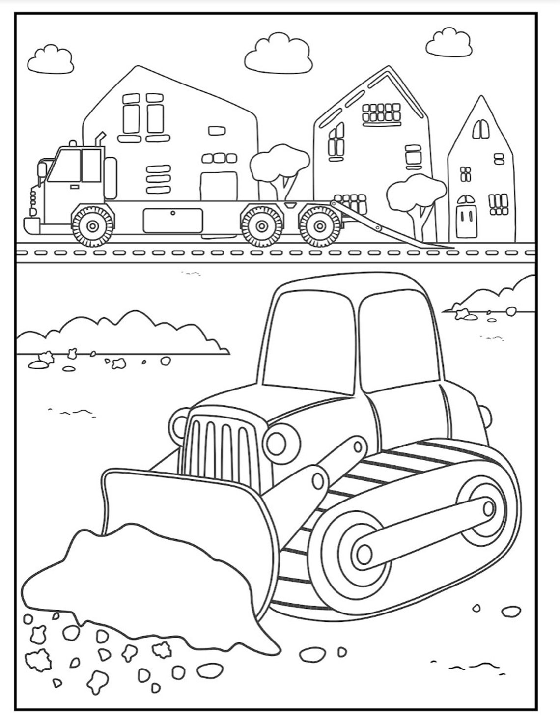 85 Cars/vehicle Kids Coloring Pages - Etsy