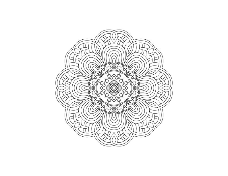 Floral Mandela Coloring Pages Starter Bundle Version 1 - Etsy