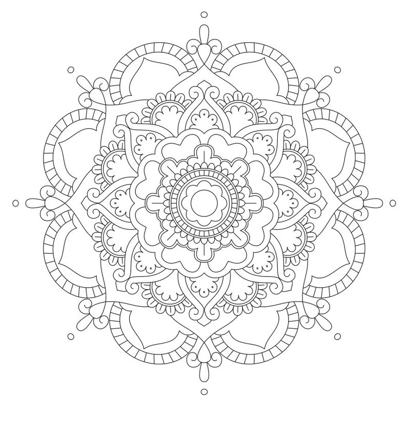 Floral Mandela Coloring Pages Starter Bundle Version 4 - Etsy