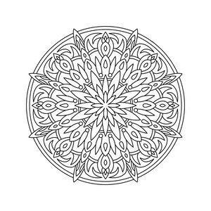 Floral Mandela Coloring Pages - Starter Bundle Version 2 - Etsy