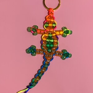 Y2K 90s Beaded Lizard Keychain - Etsy