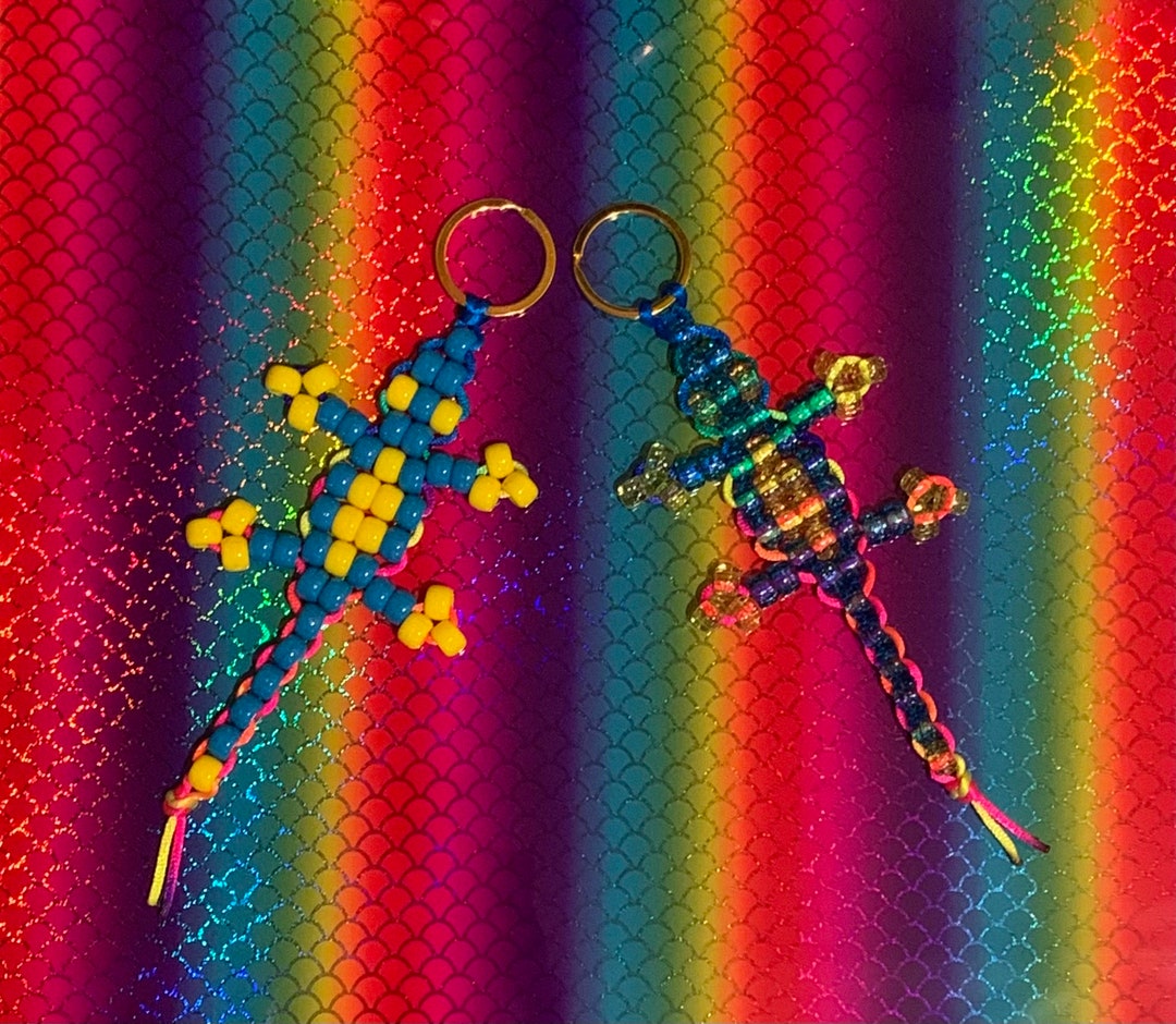 Y2K 90s Beaded Lizard Keychain - Etsy