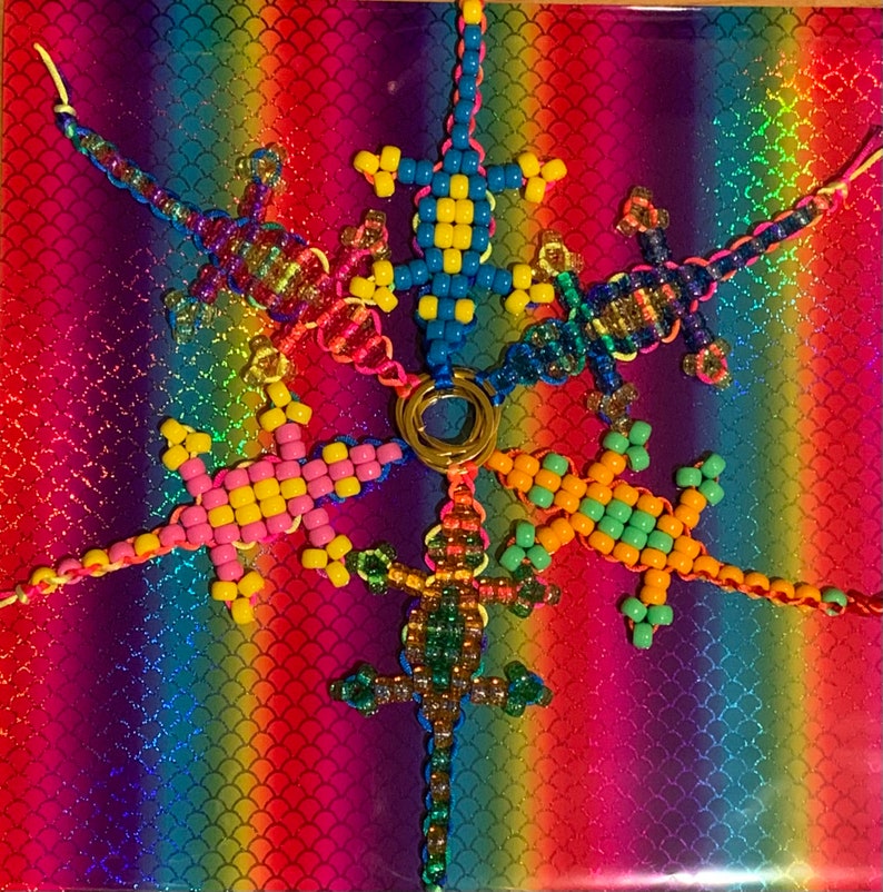 Y2K 90s Beaded Lizard Keychain - Etsy