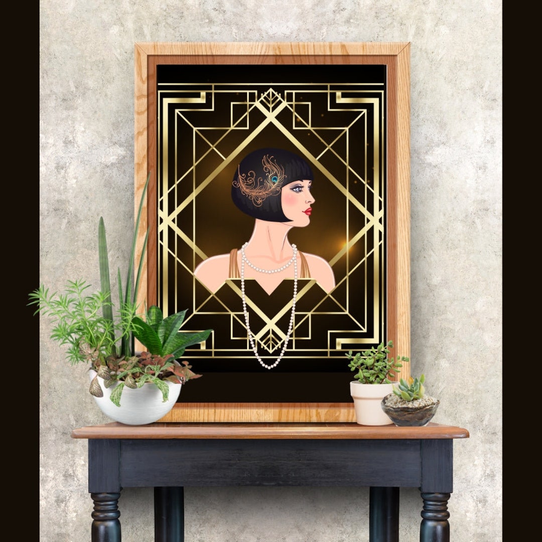 1920's Flapper Peel & Stick Vinyl Print - Etsy UK