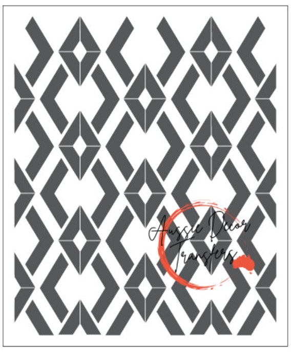 Aztec II Extra Large Furniture Stencil - Etsy