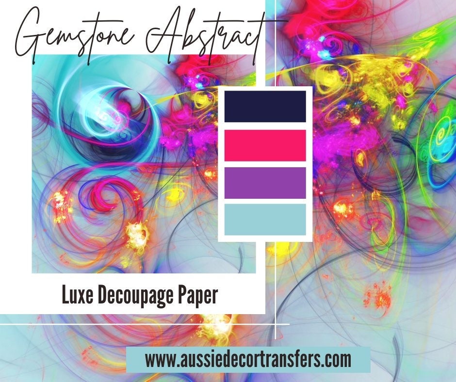 Gemstone Abstract Luxe Decoupage Paper - Etsy