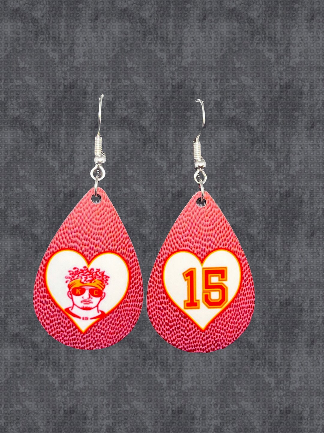 Patrick Mahomes Kansas City Football Inspired Earrings - Etsy