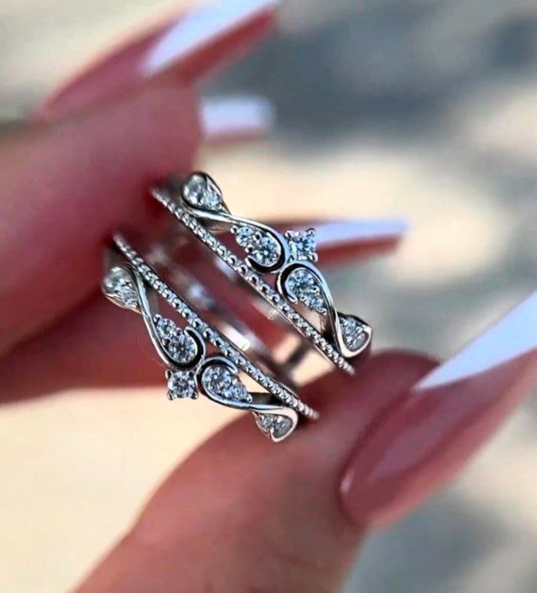 Vintage-style Contour Enhancer Diamond Ring Lab Grown Diamond ...