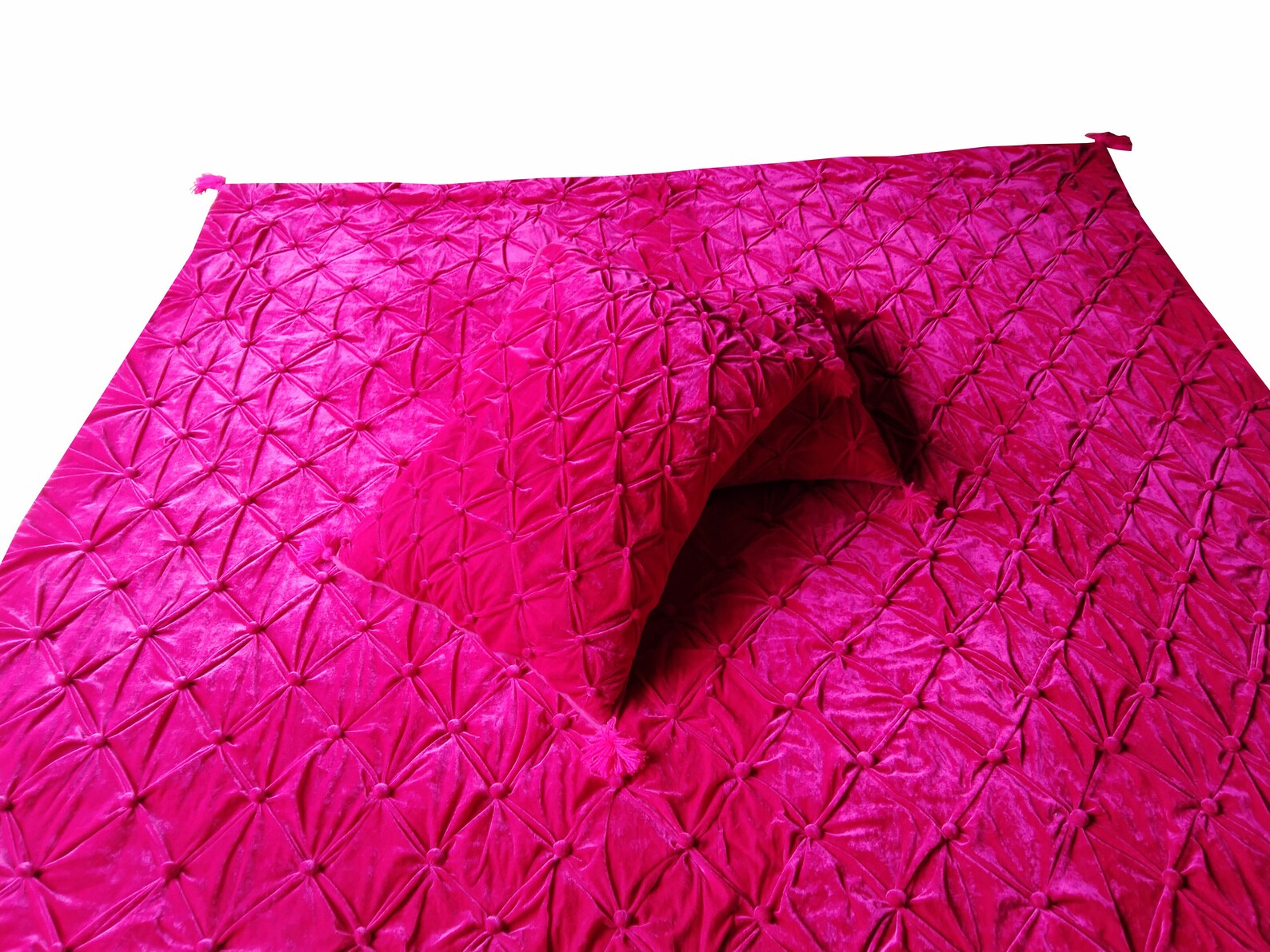 Baby Pink Velvet Blanket Quilt Coverlet_diamond Hand - Etsy