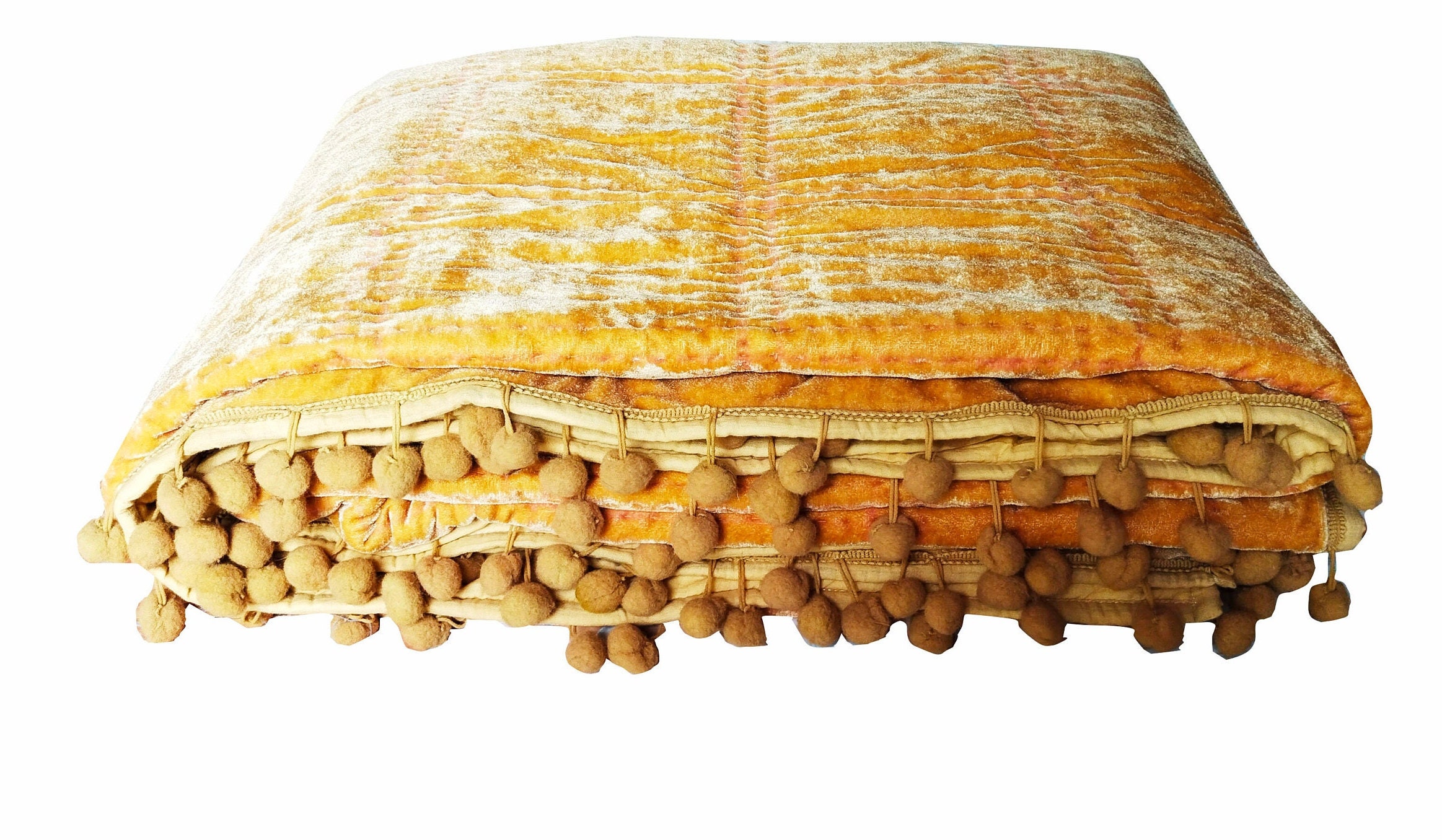 Gold Velvet Quilt Velvet Comforter Queen Quilt Gold King - Etsy