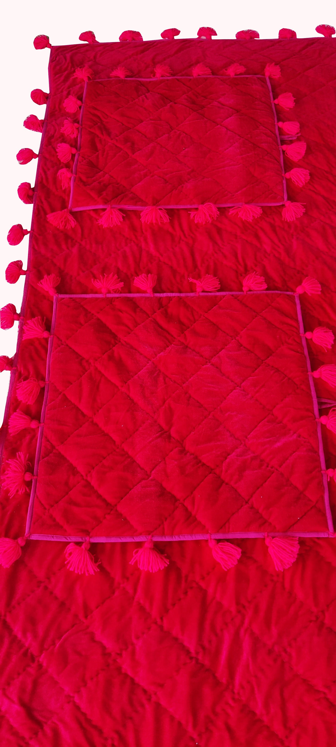 Fuchsia Velvet Quilt Fuchsia Throw Blanket Fuchsia Queen - Etsy