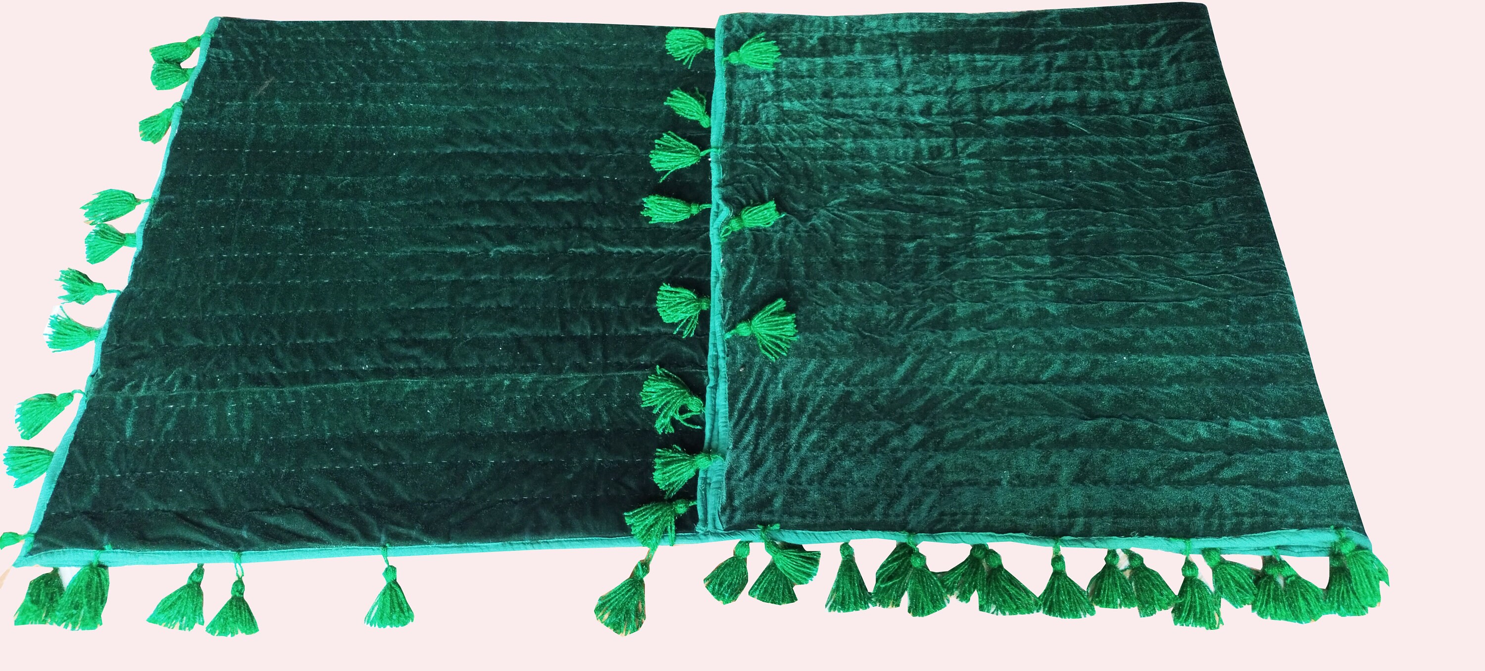 Emerald Green Velvet Quilt,emerald Green Throw Blanket, Emerald Green ...