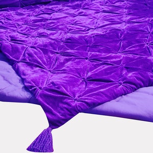 Vibrant Purple Quilt Purple Throw Blanket Throw Purple Quilt Purple ...