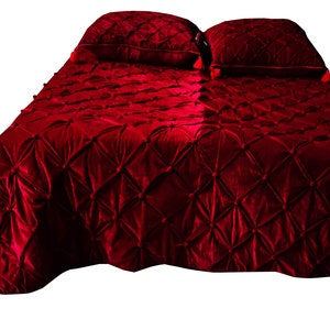 Deep Red Velvet Comforter, Velvet Bedding, Velvet Blanket, Teal Blanket ...