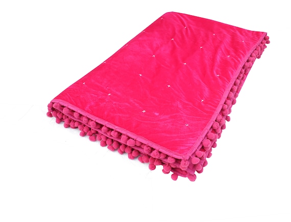 Fuchsia velvet comforter Fuchsia Luxury Quilt Fuchsia Queen | Etsy