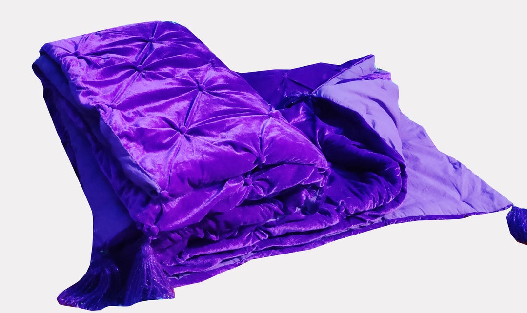 Vibrant Purple Quilt Purple Throw Blanket Throw Purple Quilt Purple ...