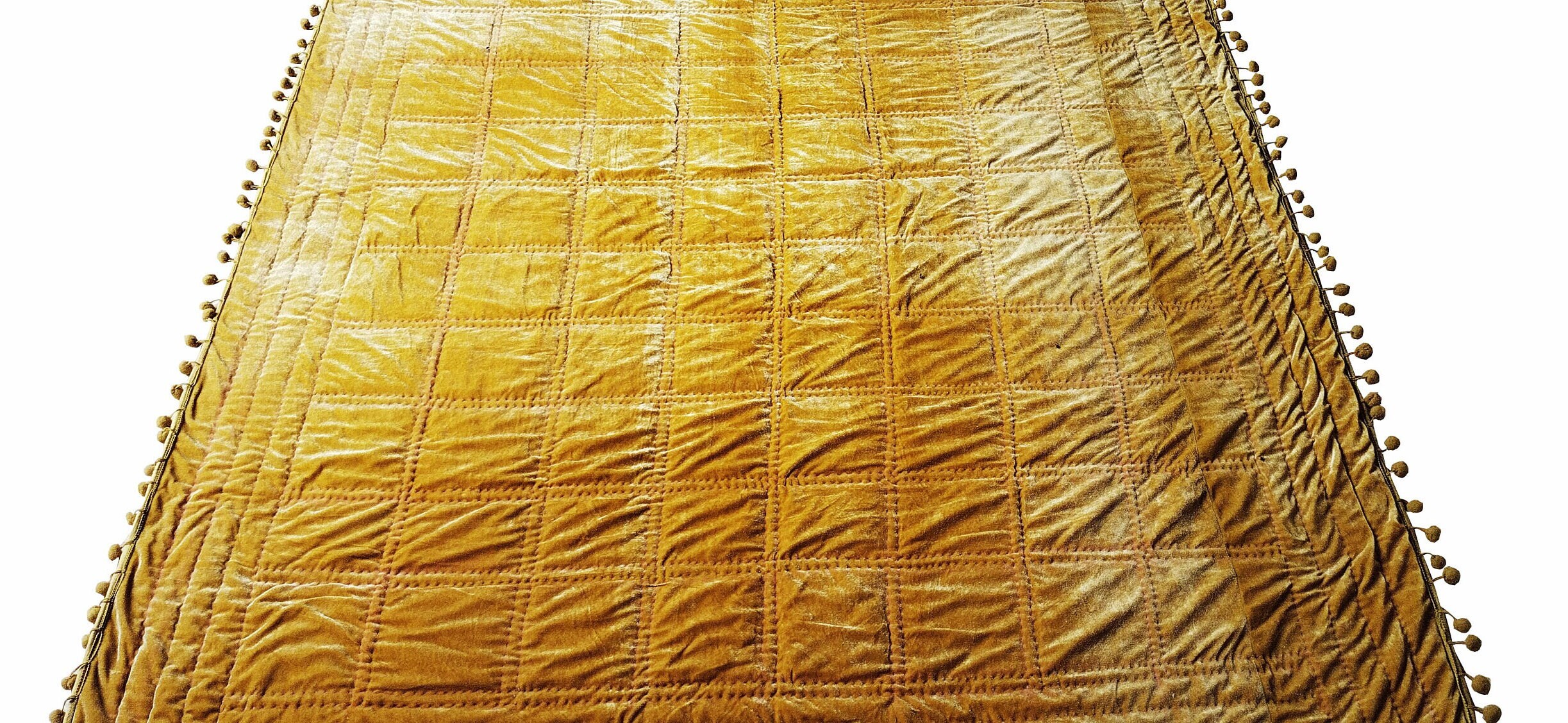 Gold Velvet Quilt Velvet Comforter Queen Quilt Gold King - Etsy