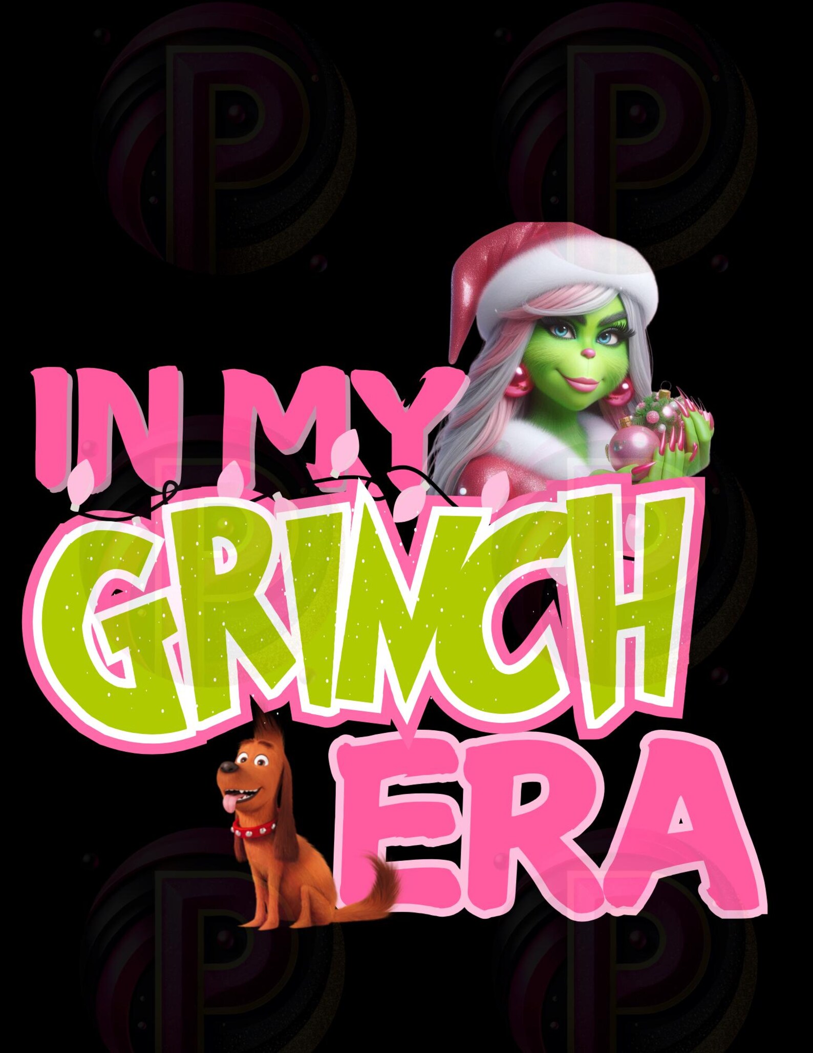 10 Pink Grinchmas Image Canva Template Link - Etsy