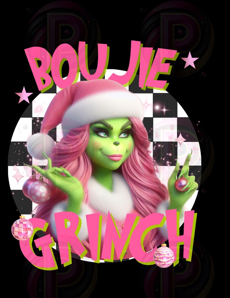 10 Pink Grinchmas Image Canva Template Link - Etsy