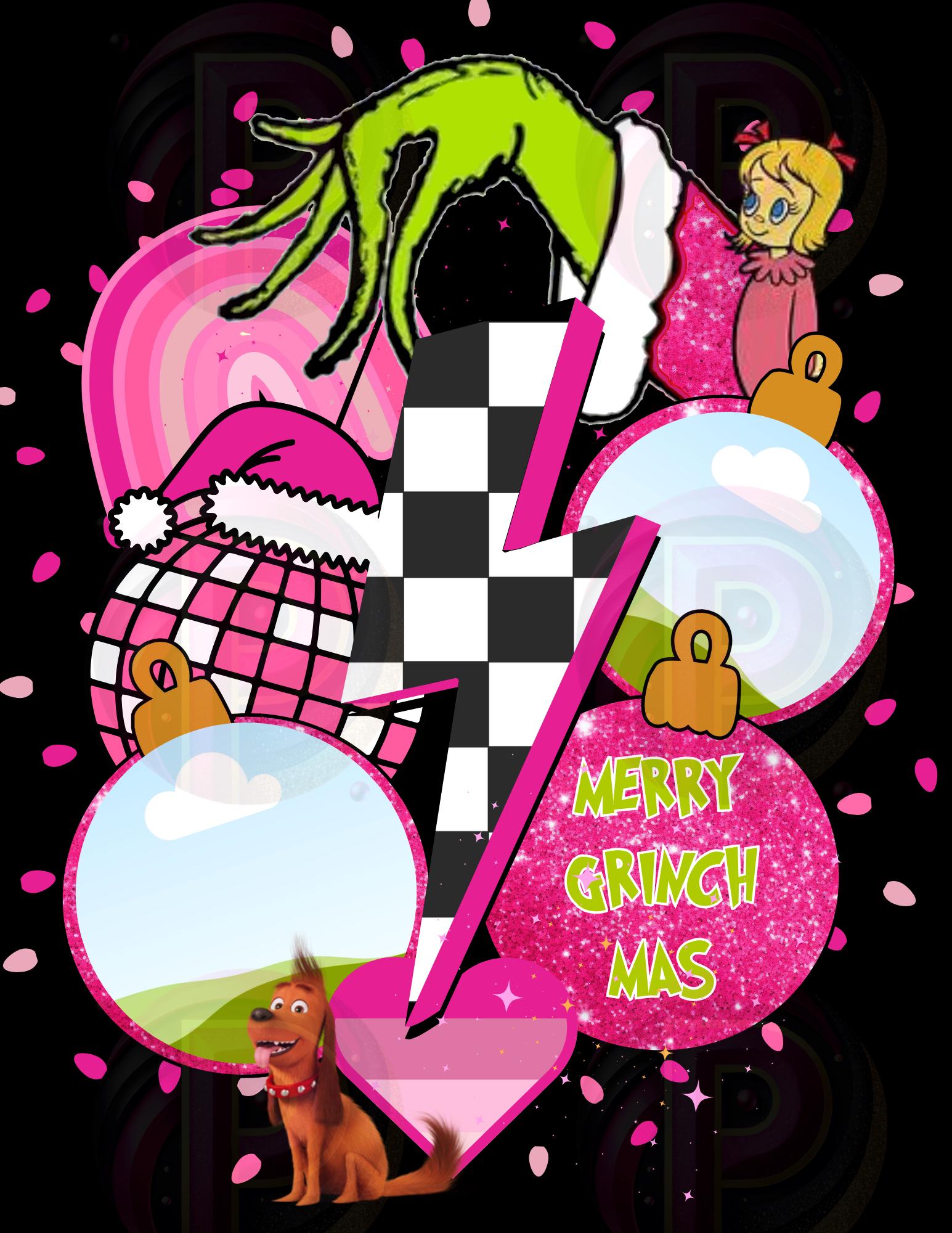 10 Pink Grinchmas Image Canva Template Link - Etsy