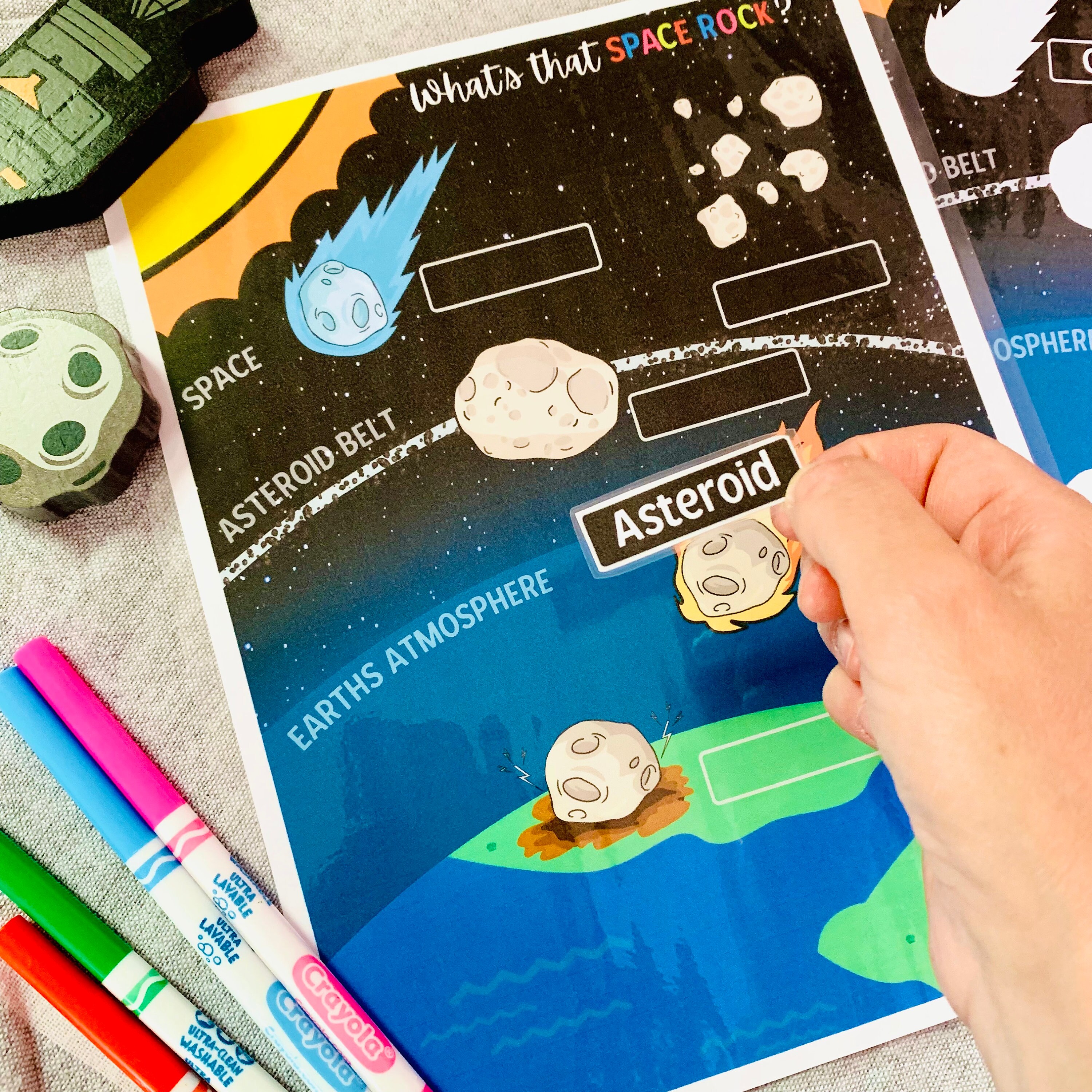 Comets, Asteroids, Meteors Activity Printable, Learn About Space Rocks ...