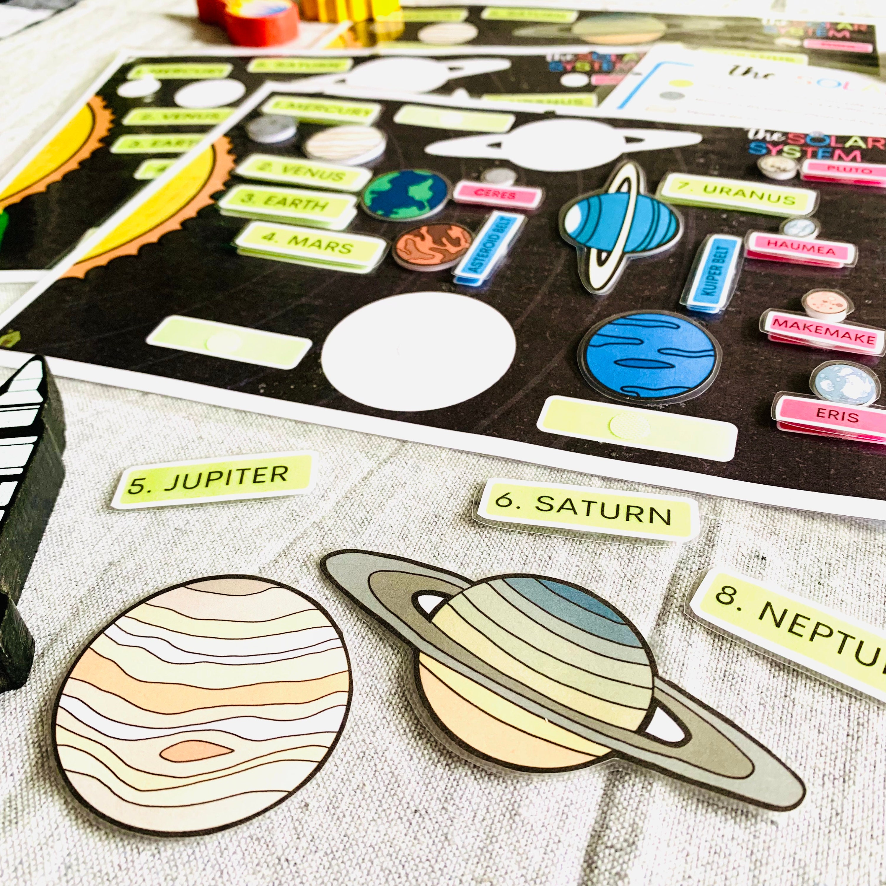 BUNDLE, Solar System Printable, Planets Printable, Planet Flash Cards ...