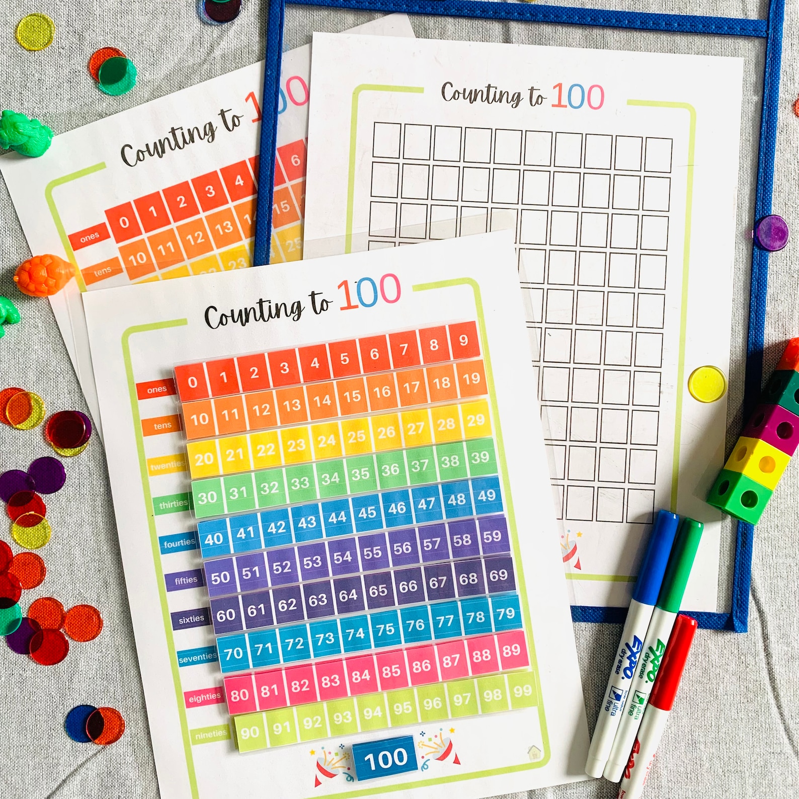 Counting to 100 Printable, Number Sorting Activity, Number Families ...