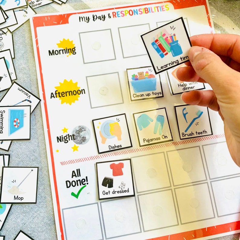 Tableau des tâches ménagères pour enfants imprimable, tableau de ma ...