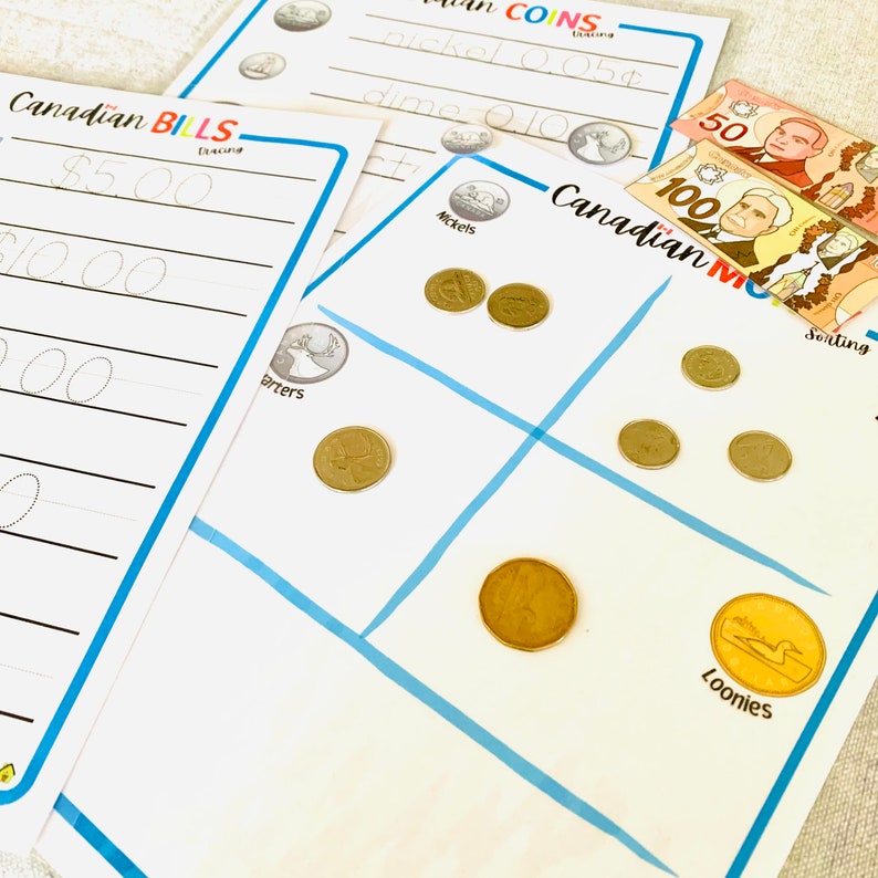 Learning Money Activity BUNDLE, Canadian Money Activity, Teach Money ...