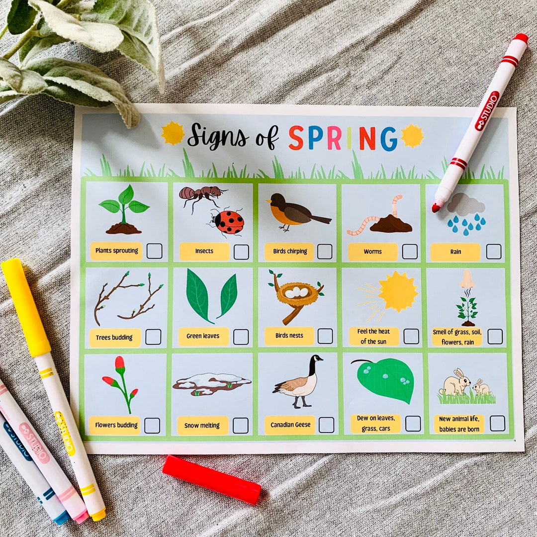 Signs of Spring Scavenger Hunt Activity Printable, Spring Scavenger ...